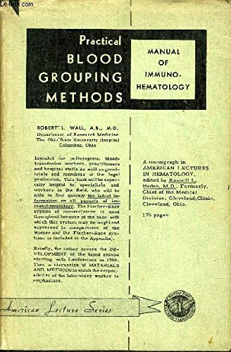 Amazon.in: Buy PRACTICAL BLOOD GROUPING METHODS - A MANUAL OF IMMUNO ...