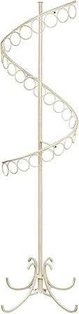 Display Rack Spiral Scarf in Ivory Finish 72H x 17W Inches with 27 ...