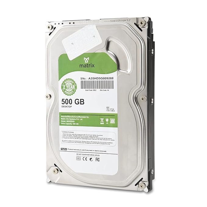 Amazon.in: Buy Matrix 500GB SATA Hard Drive for Desktop (HDD) 3.5 Inch ...