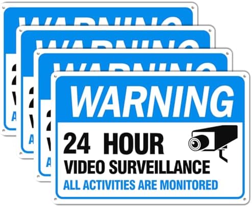 Amazon.com: Video Surveillance Sign, 4-Pack Security Camera Sign ...
