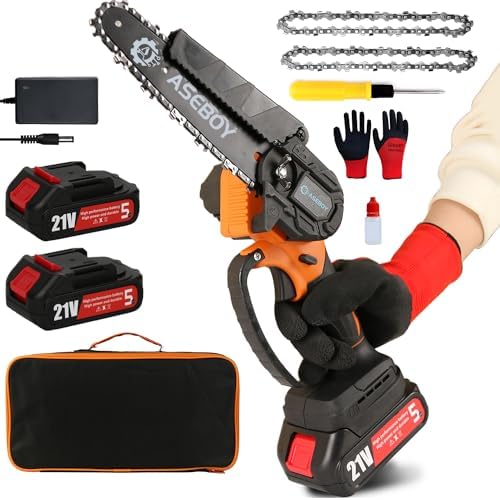 Amazon.com: Mini Chainsaw 6 Inch Cordless, Handheld Small Chainsaw ...