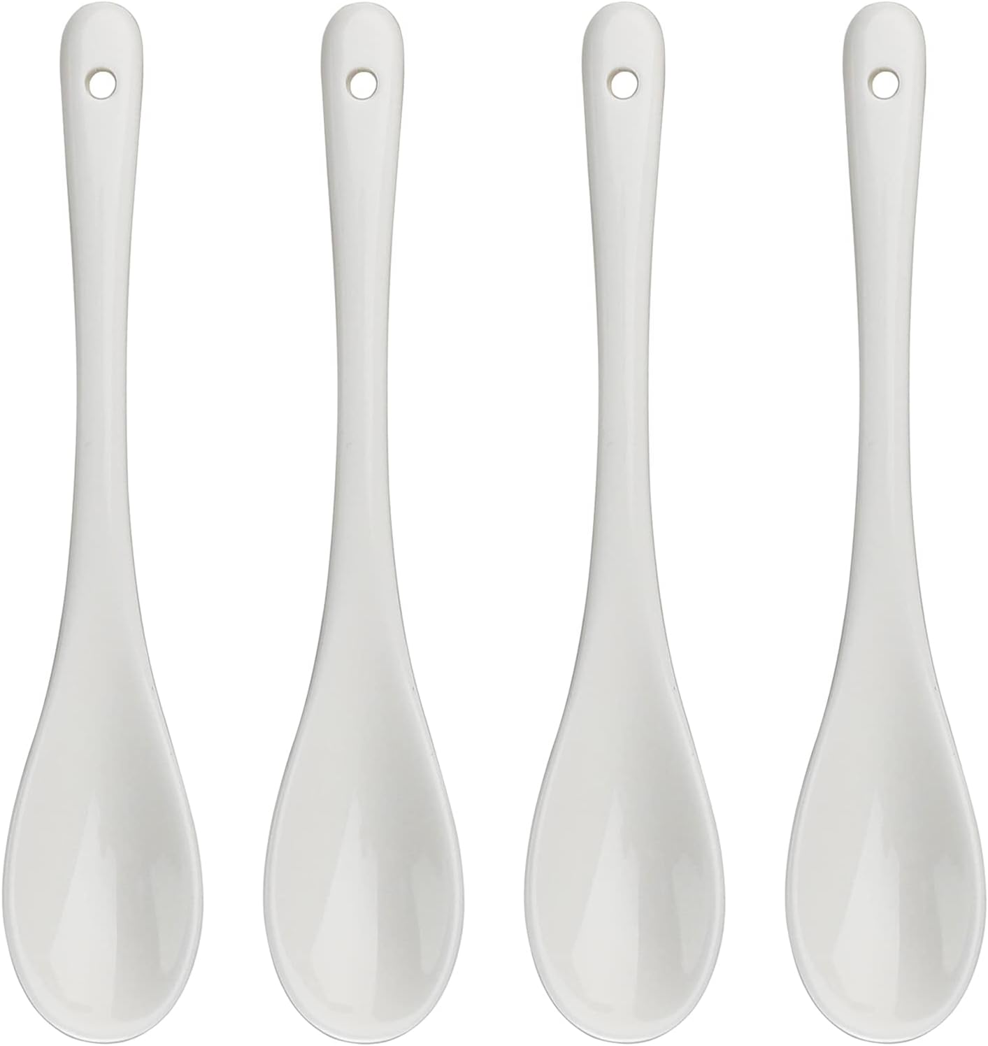 Amazon.com: Porcelain Egg Spoons for Soft-Boiled Eggs Coffee Tea ...