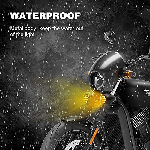 Snapklik.com : Universal Motorcycle Turn Signal Lights, 12V Bullet ...