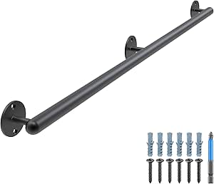 SELEWARE 170CM Outdoor handrails Banister Handrail, Staircase Step ...