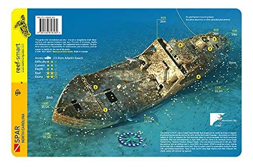 SPAR Wreck North Carolina Waterproof Dive Card: Reef Smart ...