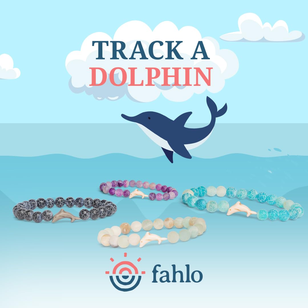 Snapklik.com : Fahlo Dolphin Tracking Bracelet, Elastic, Supports FIU Marine Conservation, One ...