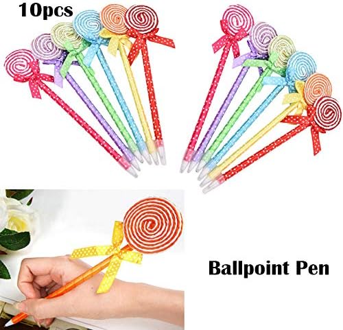 STOBOK 10Pcs Lollipop Ballpoint Pen Novelty Cute Pens Kids School ...