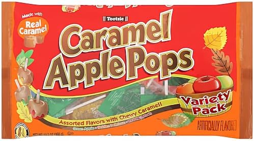 Amazon.com : Tootsie Roll Caramel Apple Pops - Caramel Covered Green ...