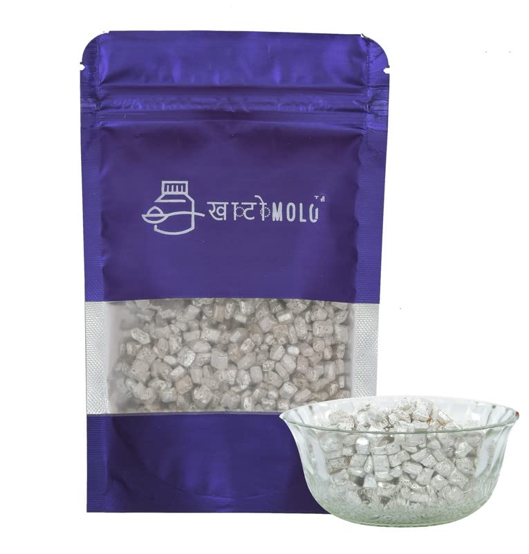 Khato Molo Silver Coated Mishri Silver Coated Sugar Crystals Mouth ...