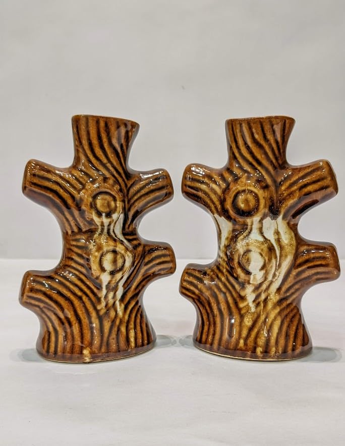 Buy Aruna Decors Combo Pack of 2 Ceramic Tree Shape Flower Vase/Pot ...