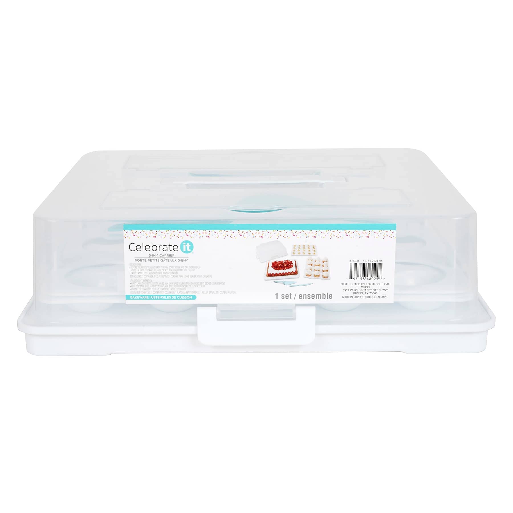 Amazon.com: 3-in-1 Dessert Carrier by Celebrate It - Transport Cupcakes ...