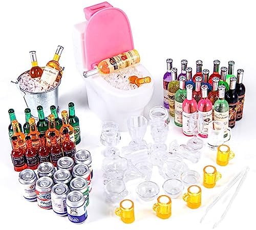 Amazon.com: Mini House Drink Accessories Miniature Wooden Beer Barrel ...