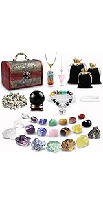 Amazon.com: Crystals and Healing Stones Set, Chakra Crystal Kit, 28 Pcs ...