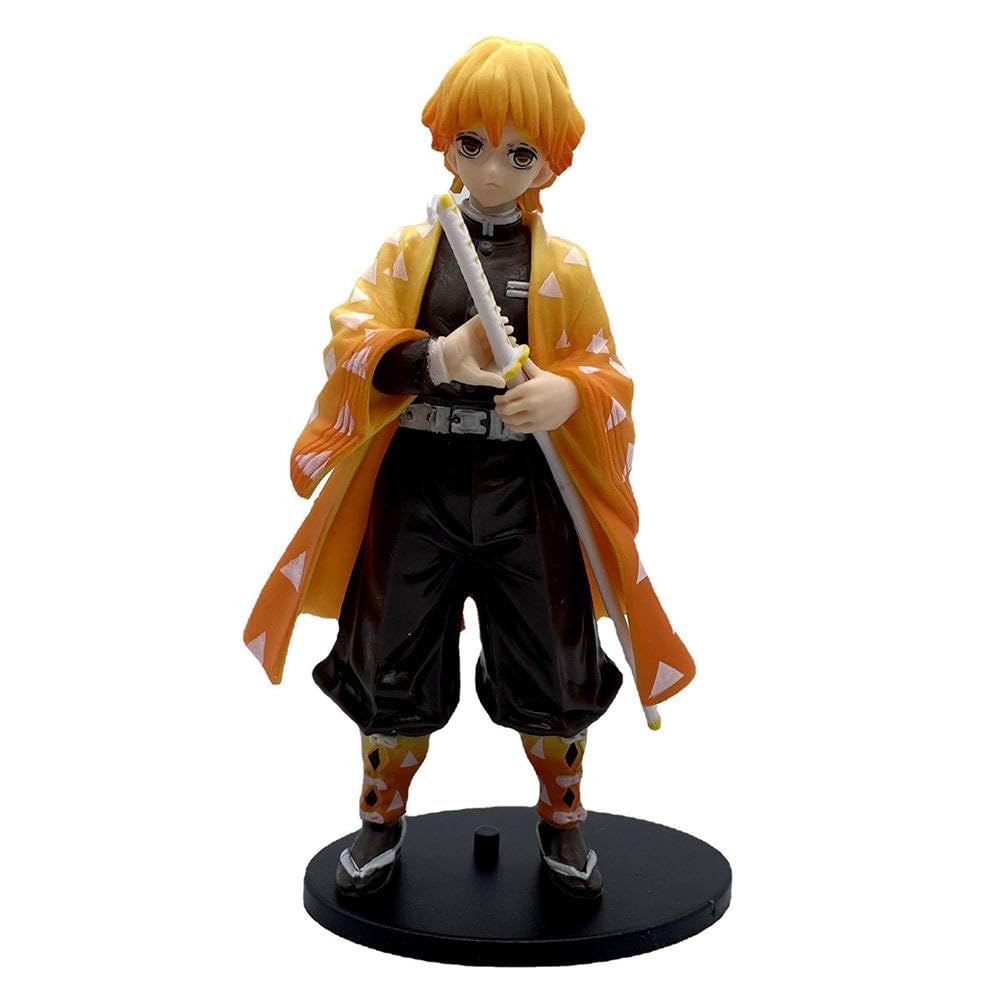 Buy Demon Slayer Zenitsu Agatsuma Kimetsu Action Figure with Stand ...