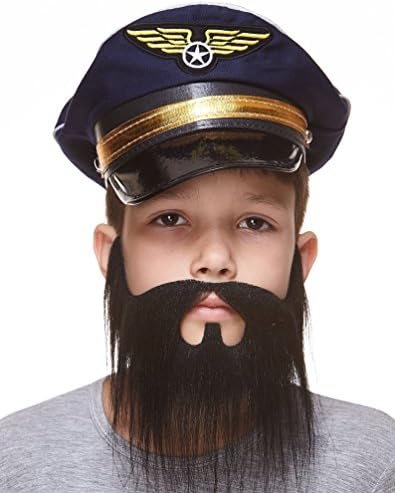 Amazon.com: Mustaches Self Adhesive Nomad Fake Beard for Kids, Novelty ...