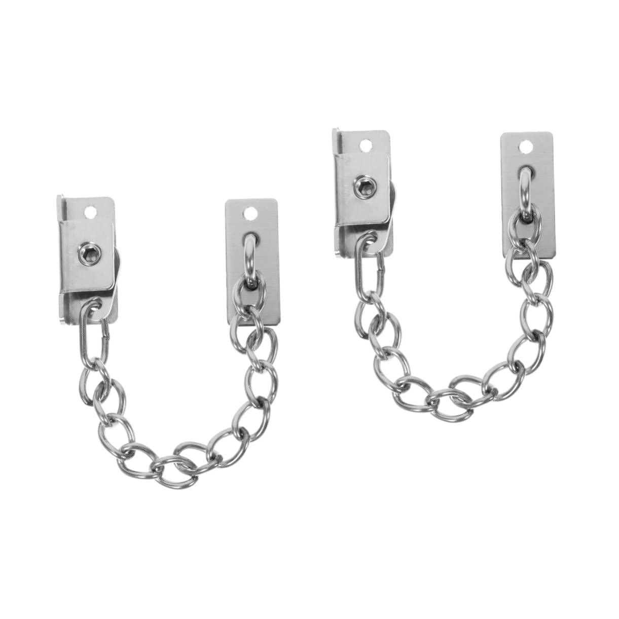 Snapklik.com : 2pcs Stainless Steel Chain Door Lock Adjustable Security ...