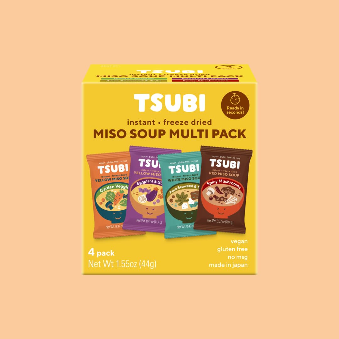 Amazon.com : Tsubi Soup Freeze-Dried Japanese Miso Soup Packets ...