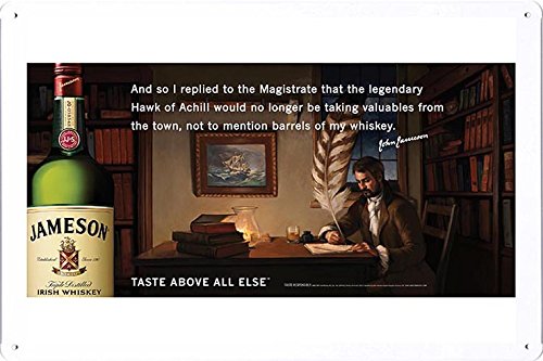 Jameson Whiskey: Legendary Tales of John Jameson, 1 Metal Plate Tin ...