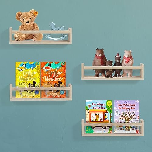 Amazon.com: Ziprofly Nursery Bookshelf Set of 4,Kids’ Floating ...