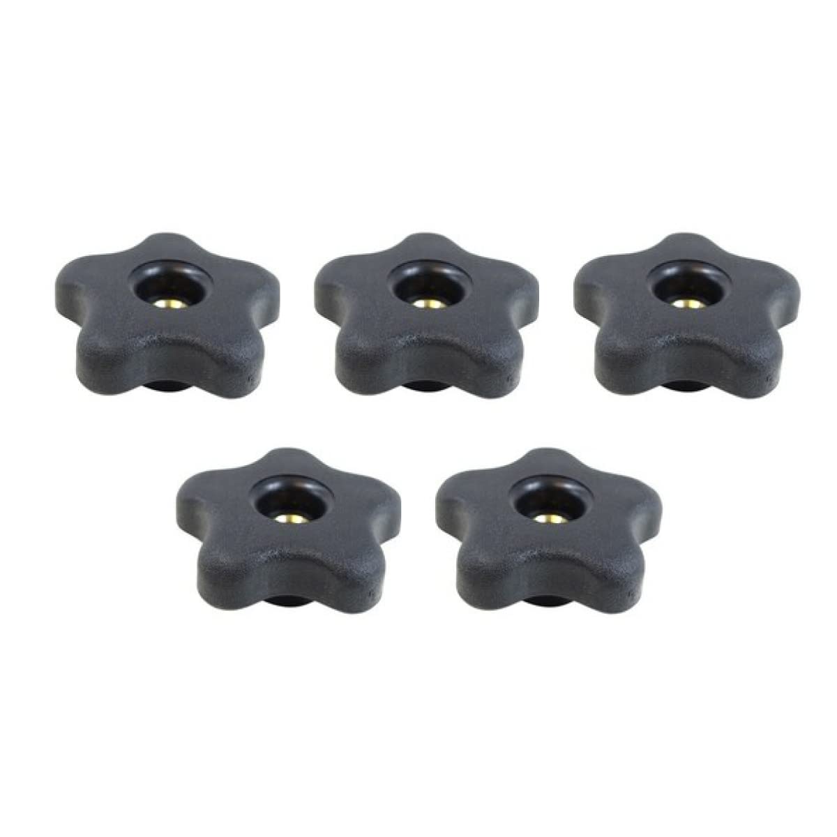 POWERTEC 5/16"-18 5 Star Knobs 5 Pack, Clamping Knobs with Steel Insert ...