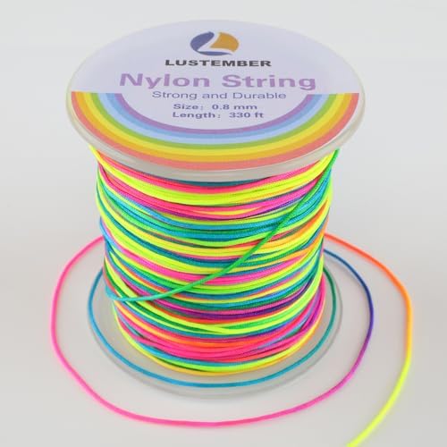 Amazon.com: LUSTEMBER 0.8mm Nylon String, Strong Bracelet String ...