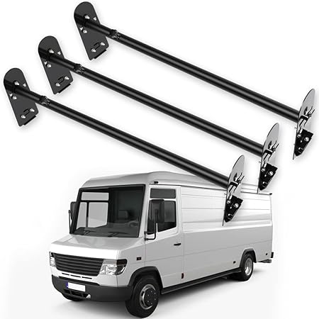 Amazon.com: MaxxHaul 70440 Gutter Mount Van Rack (500 lb. Capacity ...