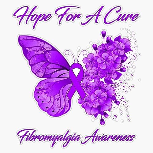 Amazon.com - Butterfly Hope for A Cure Fibromyalgia Awareness Long Sleeve Sticker Vinyl Decal ...