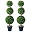 Garden Mile Treble Topiary Tree Ball Boxwood - Treble Bobble Faux ...