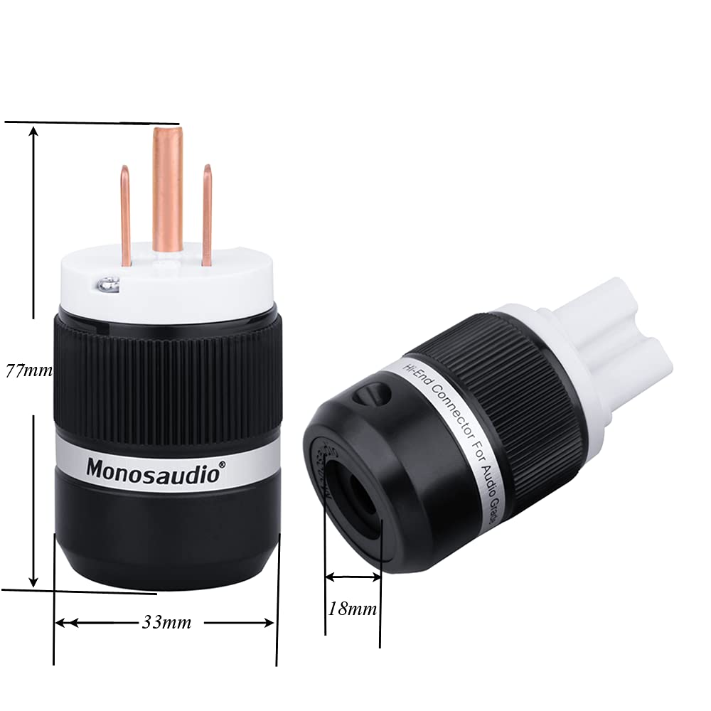 Buy Monosaudio HiFi Power Plug Pure Copper 15A/125V 10A/250V IEC C13 ...