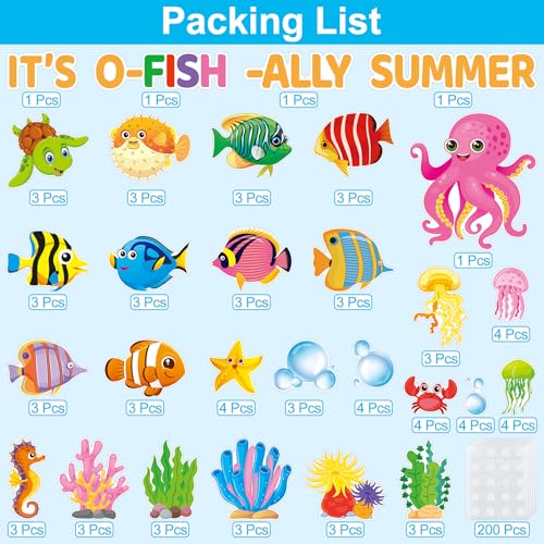 Snapklik.com : Ocean Fish Summer Bulletin Board Set Sea Animal Cutouts ...