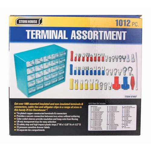 1012 PCS Electrical Terminal Store House Crimp Connector Assortment Set ...