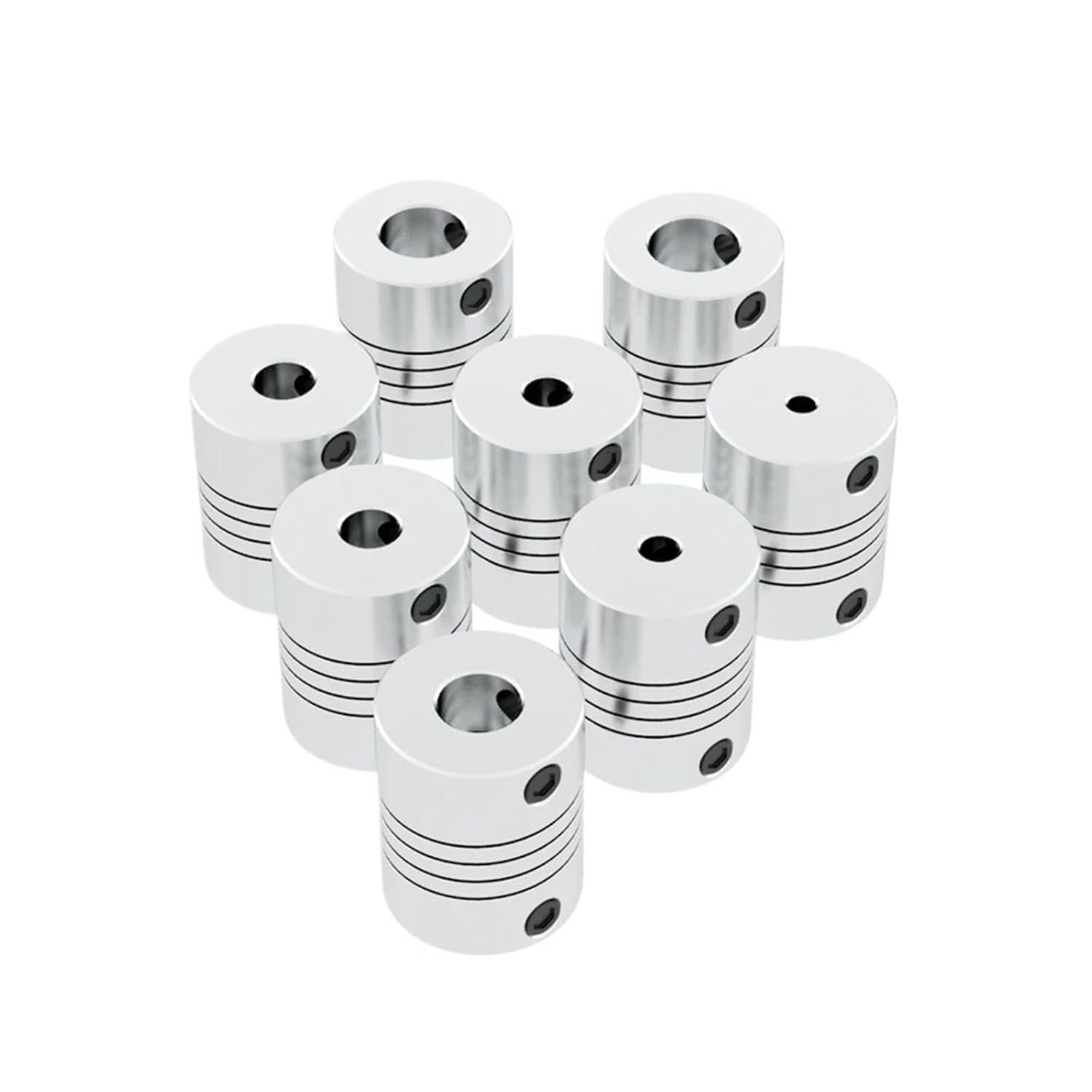 5pcs D15L20 Aluminum Z Axis Flexible Coupling 2mm 3mm 4mm 5mm 6mm 6 ...