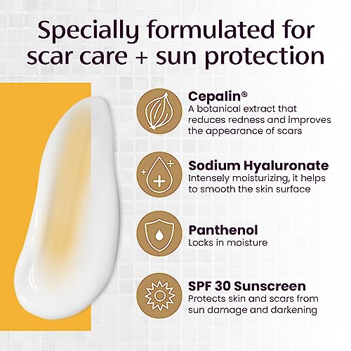 Mederma Scar Cream Plus SPF 30, Sunscreen, Protects from Sun Damage ...