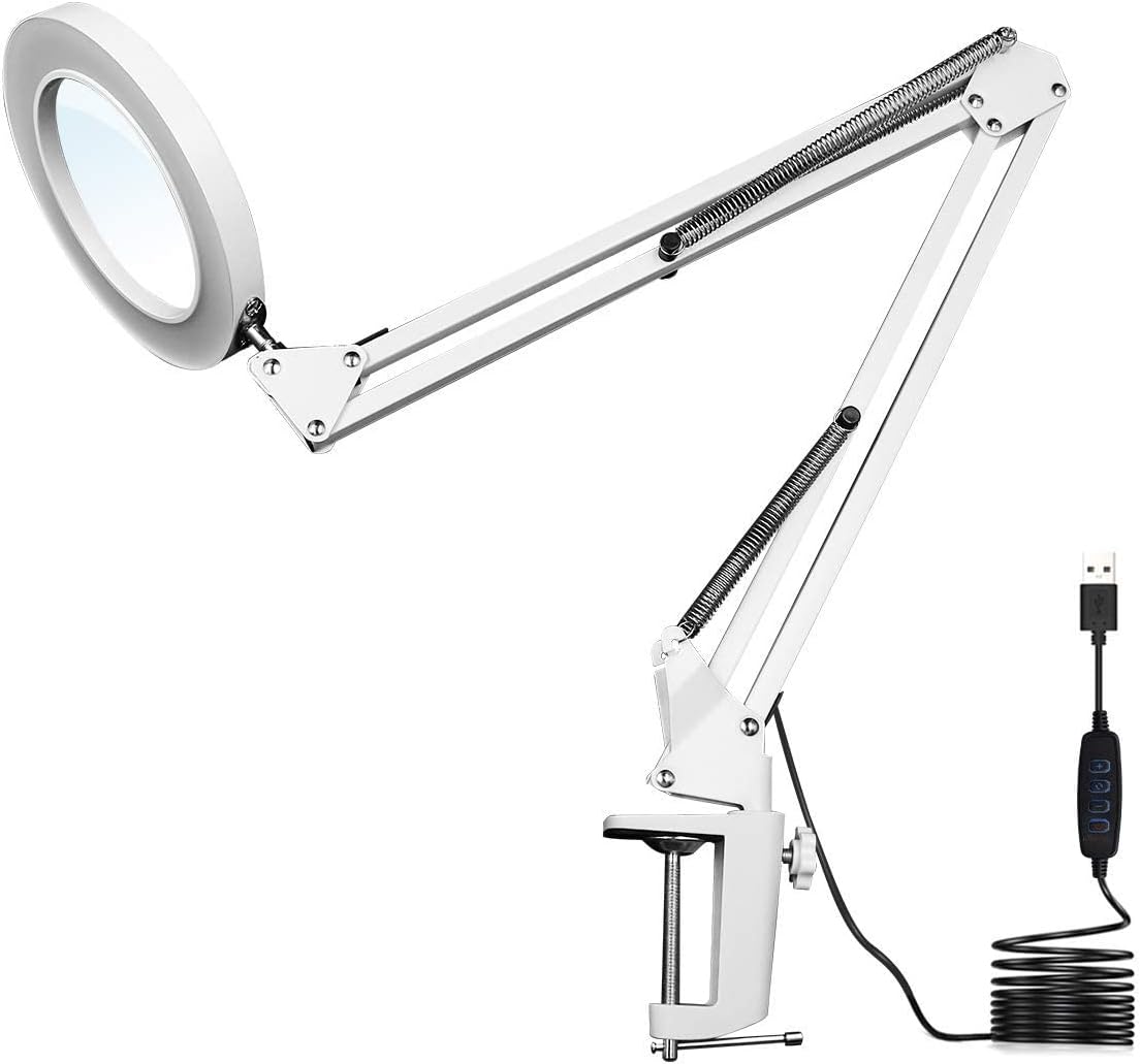 Purelite Three-in-One Magnifying Lamp, White, 22x25x150 cm : Amazon.co ...