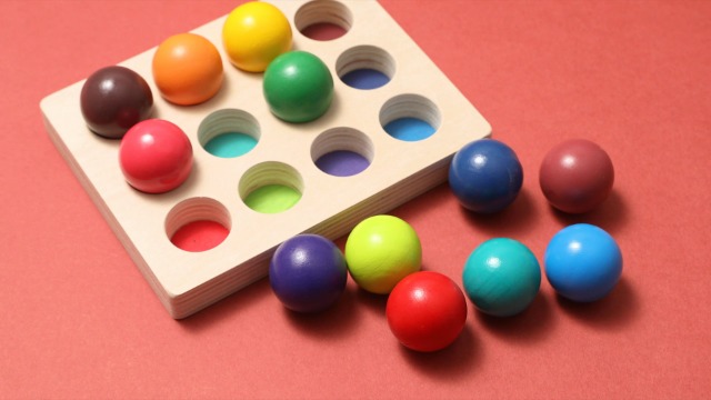 Educational Ball Matching Colors Rubber Soccer Ball Wearproof PVC