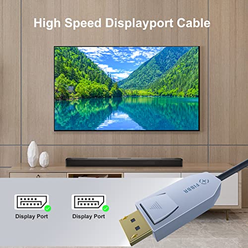 Snapklik.com : FIBBR Fiber Optic Displayport Cable, High Speed Optical ...