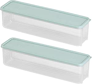 2PCS 12x3x3 Inch Food-Grade Airtight Pasta Storage Containers with Lid ...