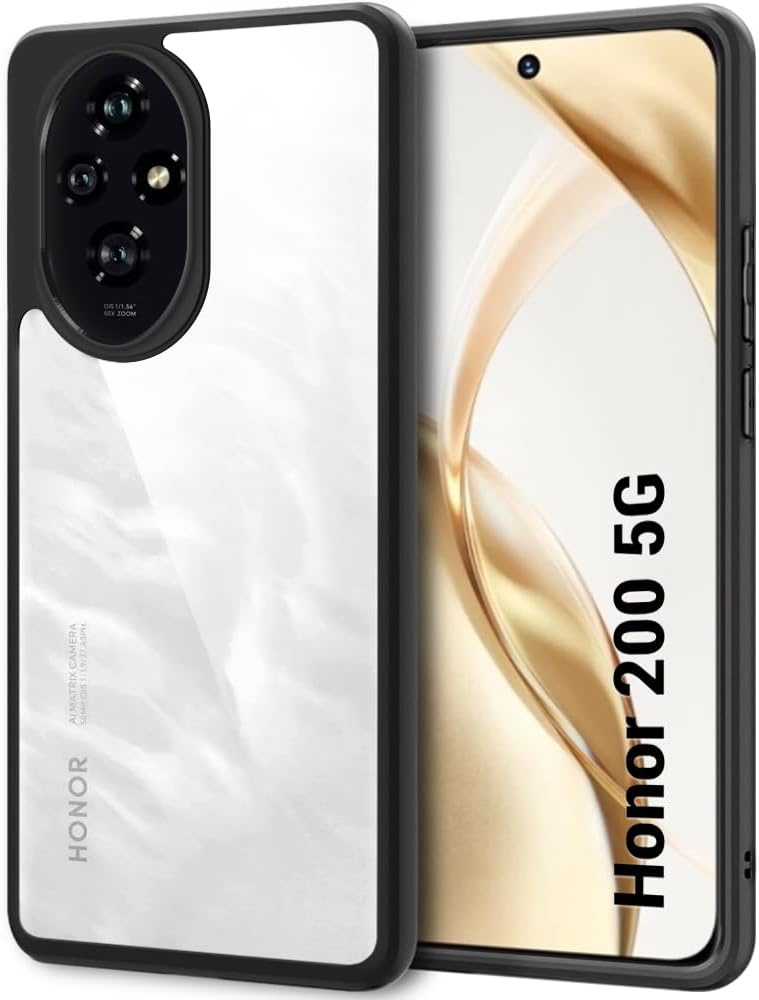 COBERTA Back Cover for Honor 200 5G Back Cover Case - Black Transparent ...