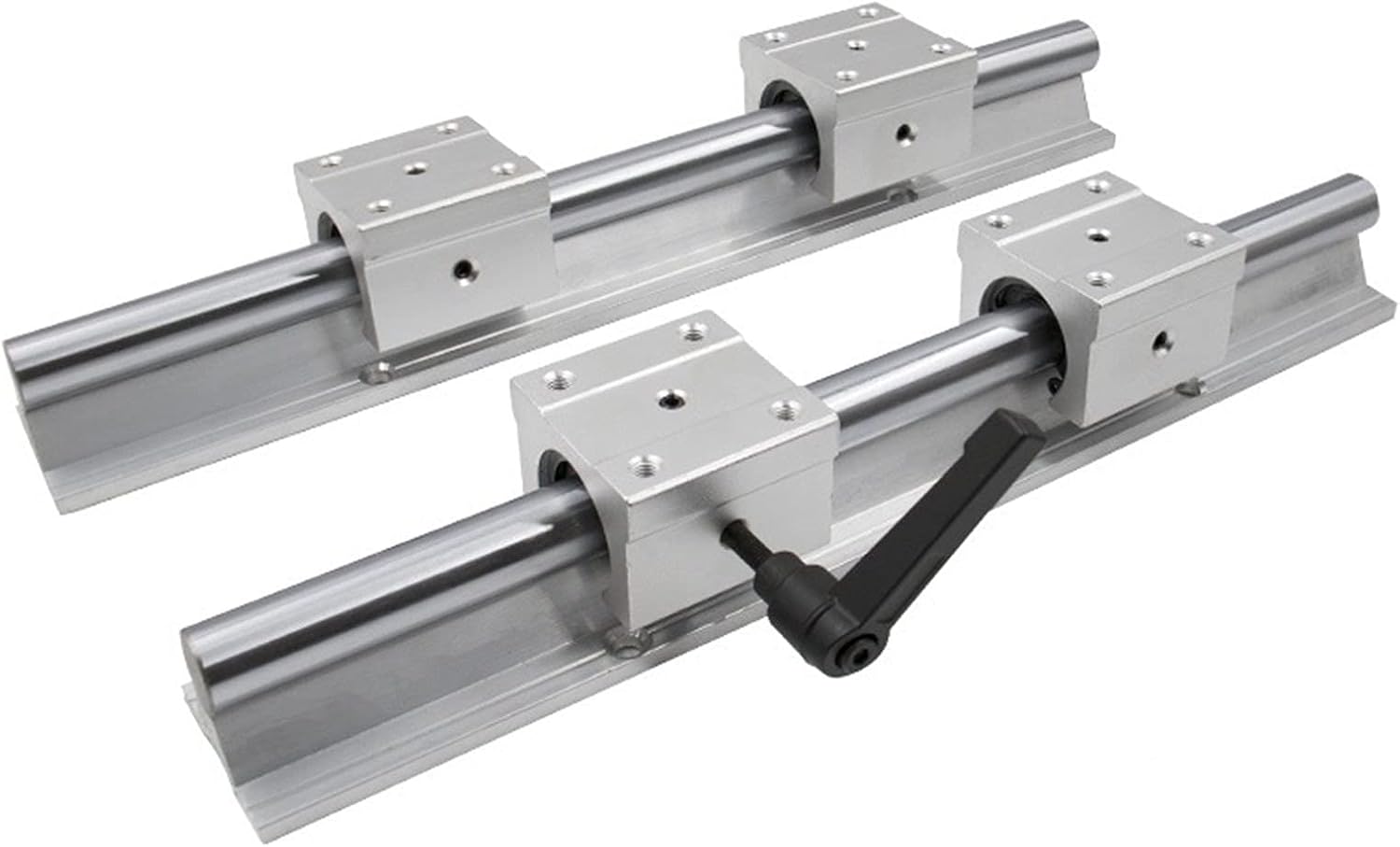 Amazon.com: Guides 2pcs SBR16 16mm Linear Rail Support Round Guide Rail ...