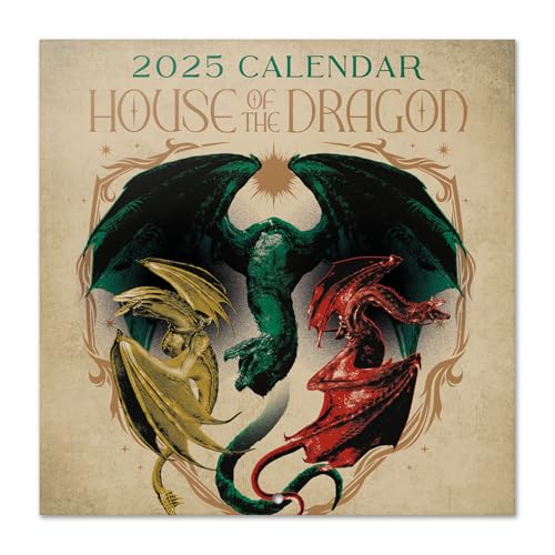 Grupo Erik House Of The Dragon Wall Calendar 2025 | 12″ x 12″ Square ...