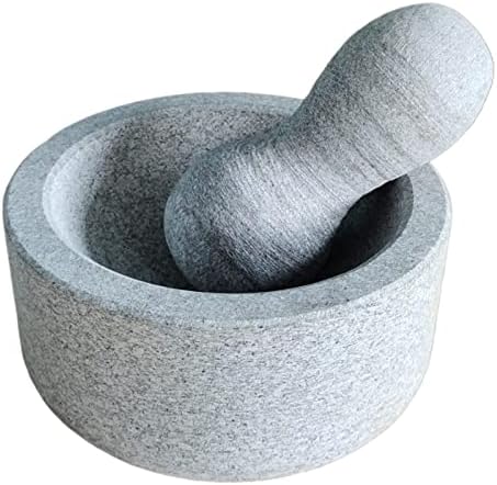 EZAHK Stone Mortar and Pestle Set Bowl unpolished, Okhli Masher ...