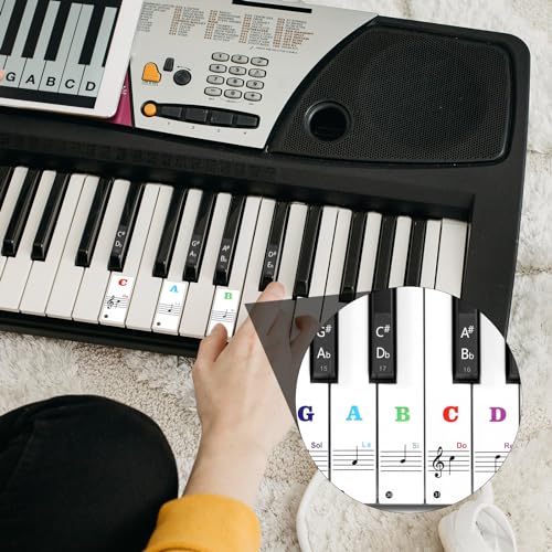 Snapklik.com : 2 Pack Piano Keyboard Stickers For 88/61/54/49/37 Key ...