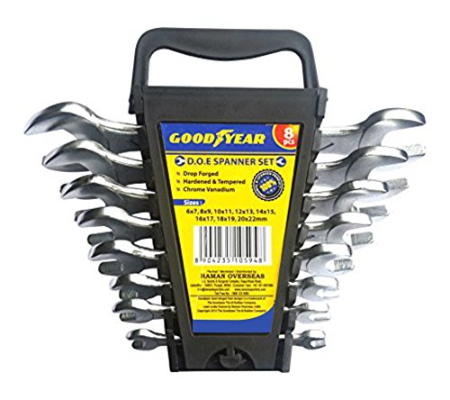 Goodyear Spanner Set, Doe Spanner Set 12 Pcs (6x7-30x32) mm, CRV Double ...