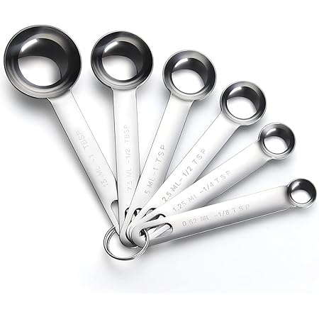 Tala A10550 Stainless Steel Measuring Spoons, 5 Piece Set for Measuring ...