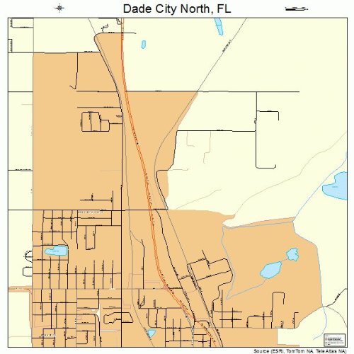 Large Street & Road Map of Dade City North, Florida FL - Printed poster ...