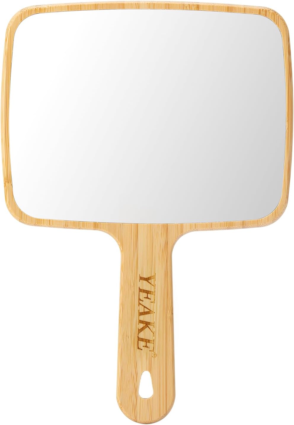 Amazon.com: YEAKE Hand Mirror,Natural Bamboo Handheld Mirror with ...