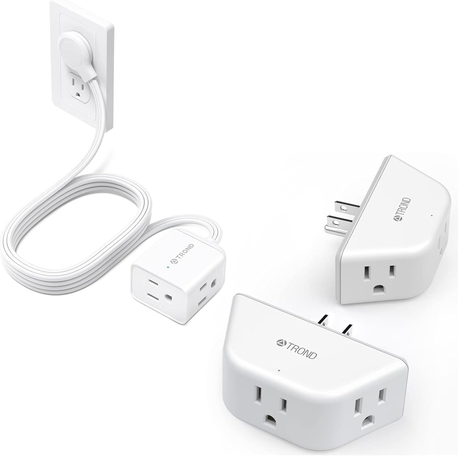 Amazon.com: TROND Multi Plug Outlet Extender 2 Pack & TROND Flat ...