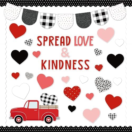Amazon.com : CPicdn 130Pcs Valentine’s Day Conversation Heart Bulletin ...