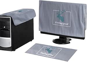 Amazon.com: WAYUTO 3 Pieces Computer Dust Cover Set Computer Host Case ...