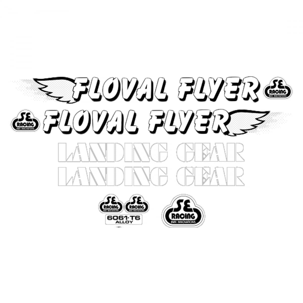 Amazon.com: SE Bikes DECALS SET FLOVAL FLYER WH : Automotive
